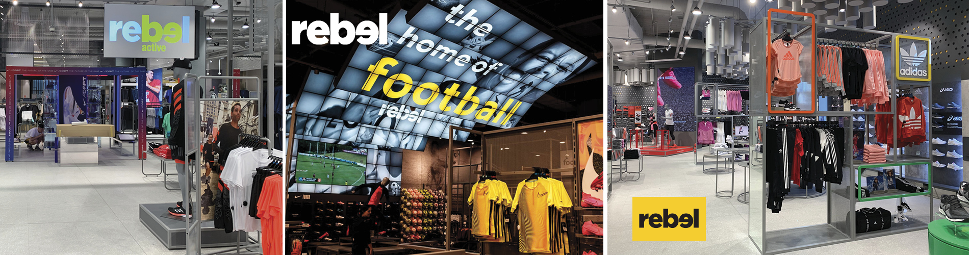Rebel Sports Full Store Fitout with Custom Fixtures | SI Retail